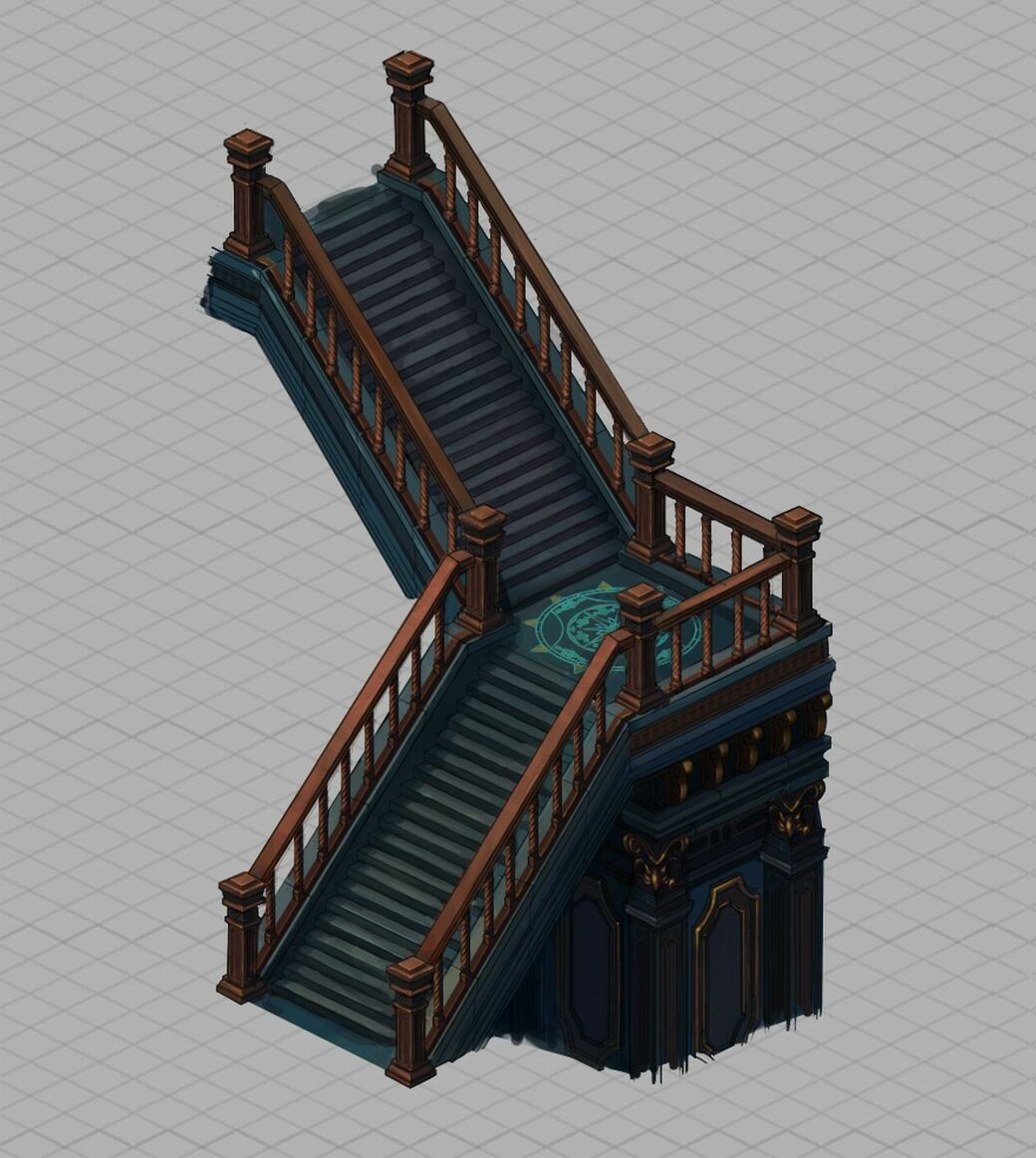 ArtStation - Library - Stairs 03 | Game Assets