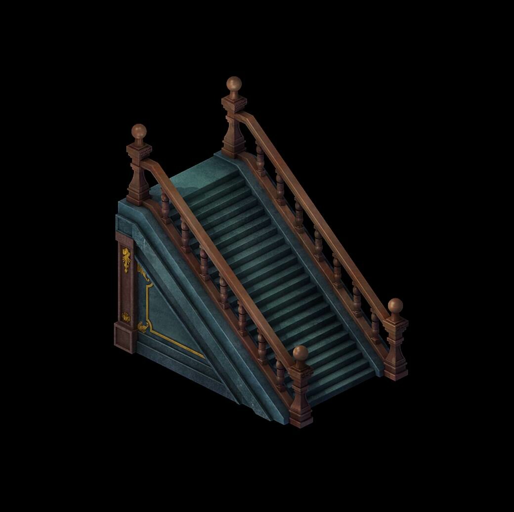 ArtStation - Library - Stairs 07 | Game Assets