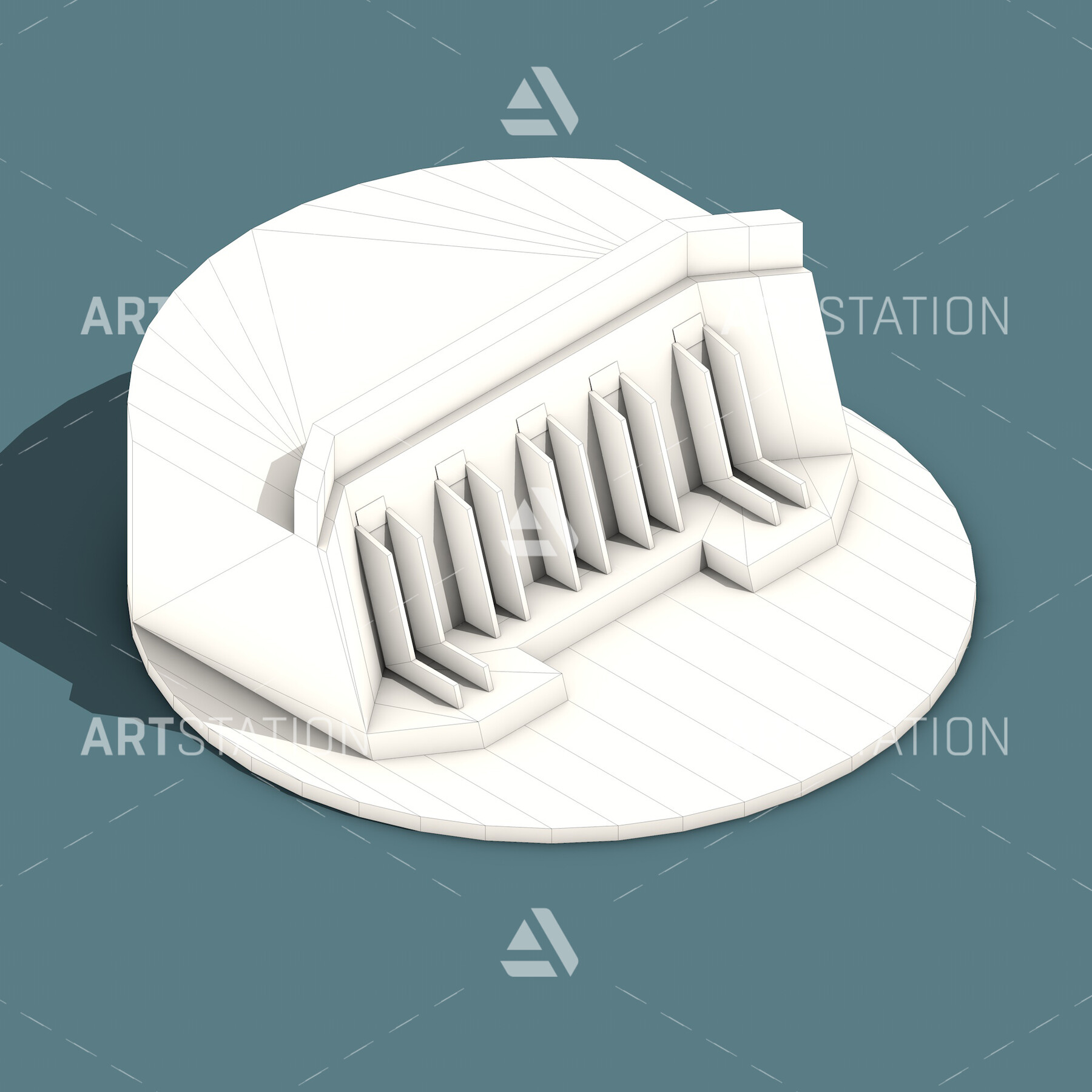 ArtStation - Low Poly Green Energy Isometric Icon | Game Assets