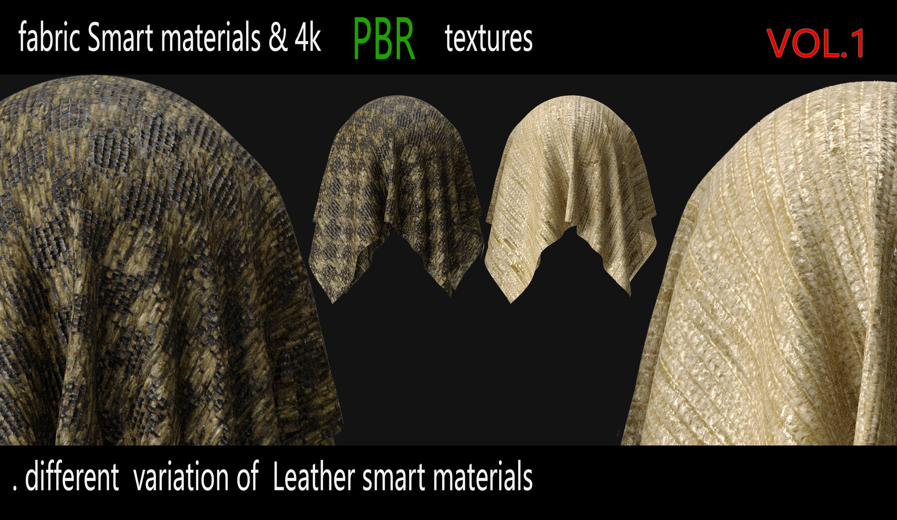 ArtStation - 62 High Quality fabric Smart Materials Bundle + 4K PBR ...
