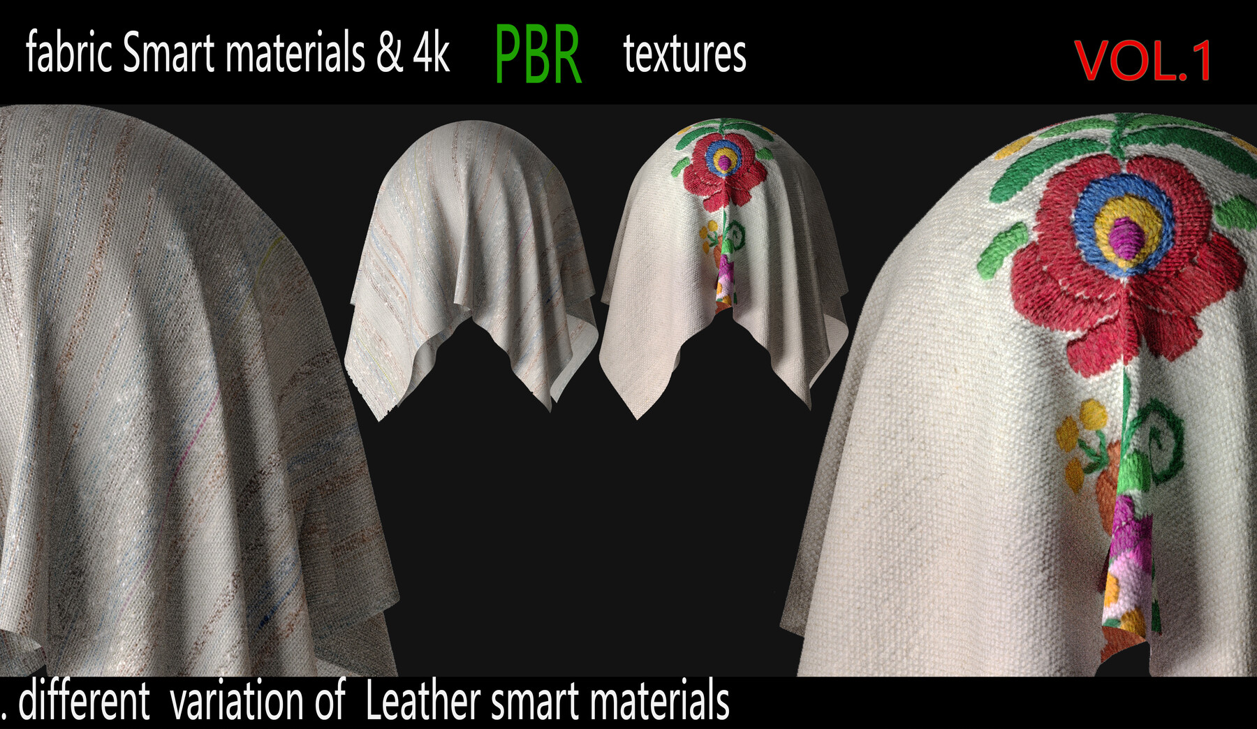 ArtStation - 62 High Quality fabric Smart Materials Bundle + 4K PBR ...