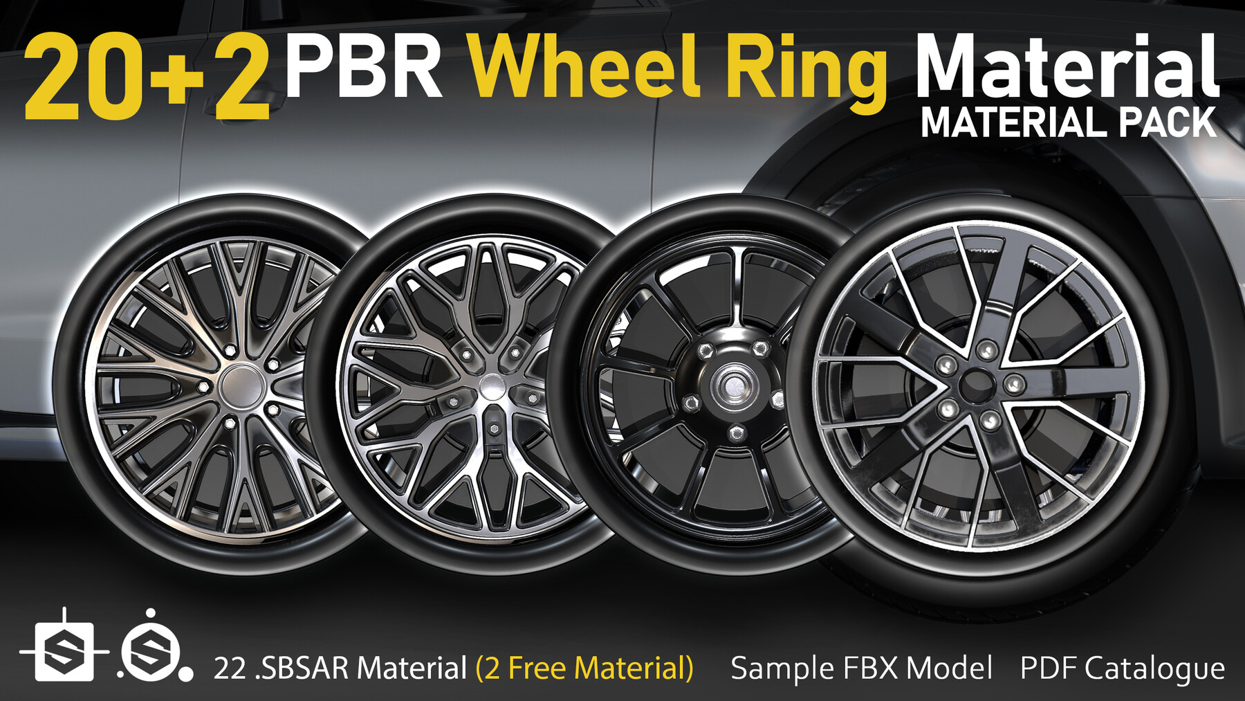 ArtStation - 20+2 PBR Wheel Ring Material | Resources