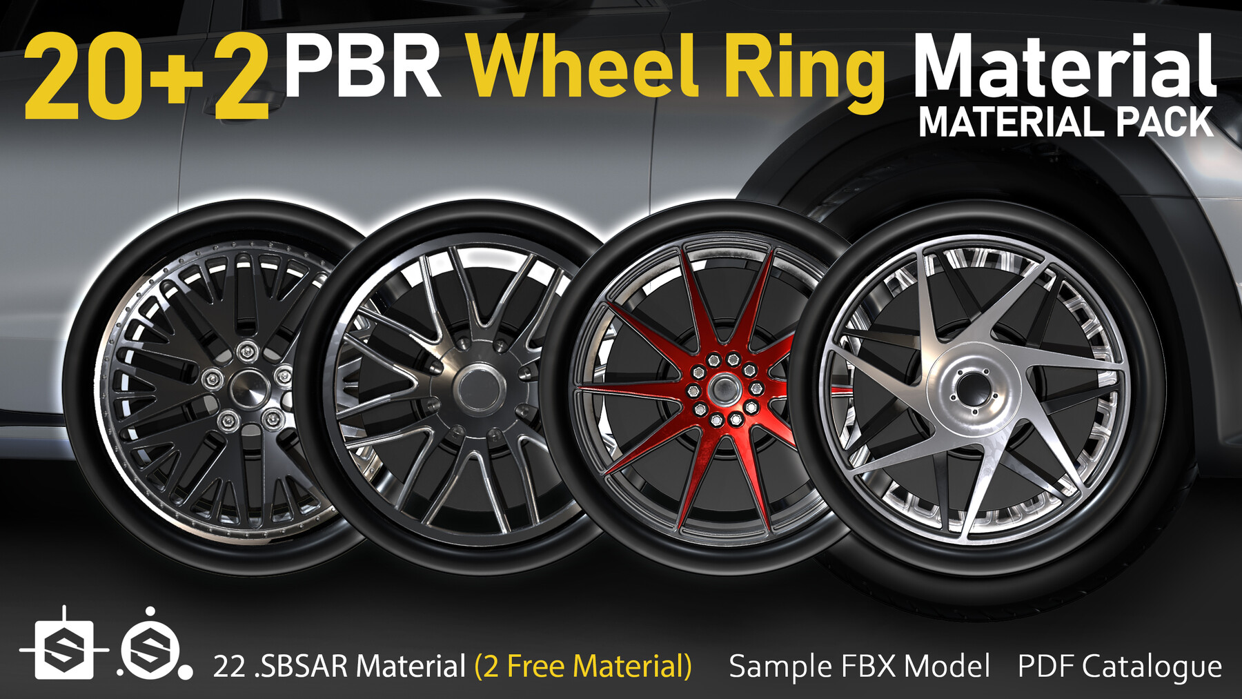 ArtStation - 20+2 PBR Wheel Ring Material | Resources