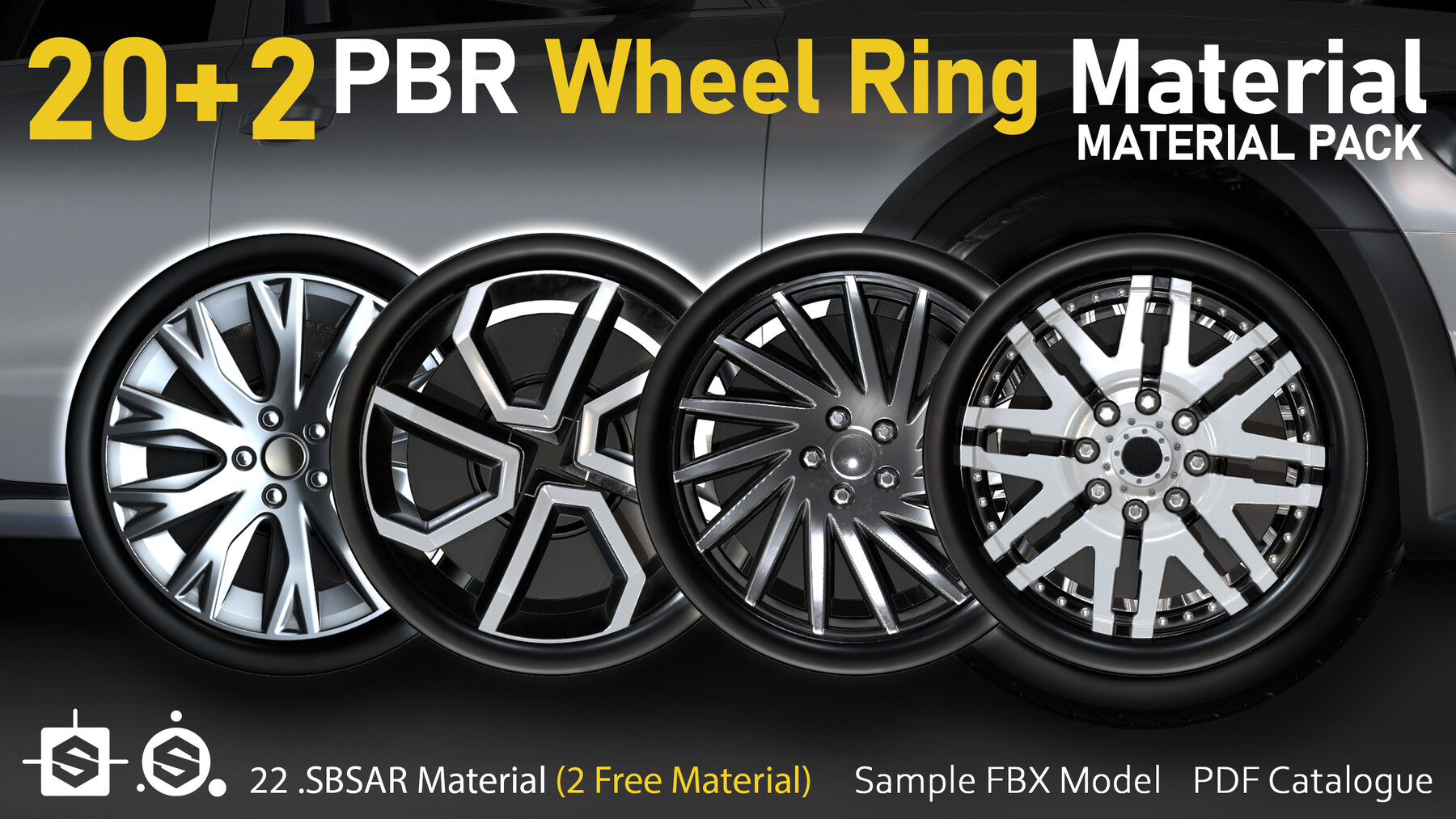 ArtStation - 20+2 PBR Wheel Ring Material | Resources