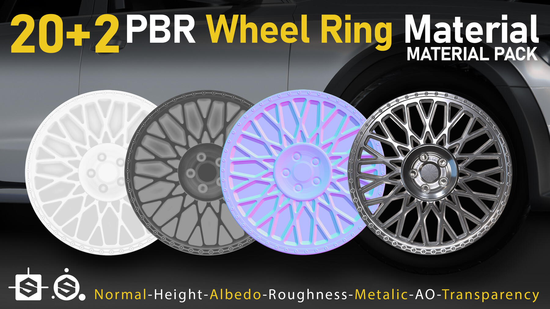 ArtStation - 20+2 PBR Wheel Ring Material | Resources