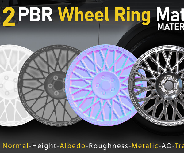 ArtStation - 20+2 PBR Wheel Ring Material | Resources