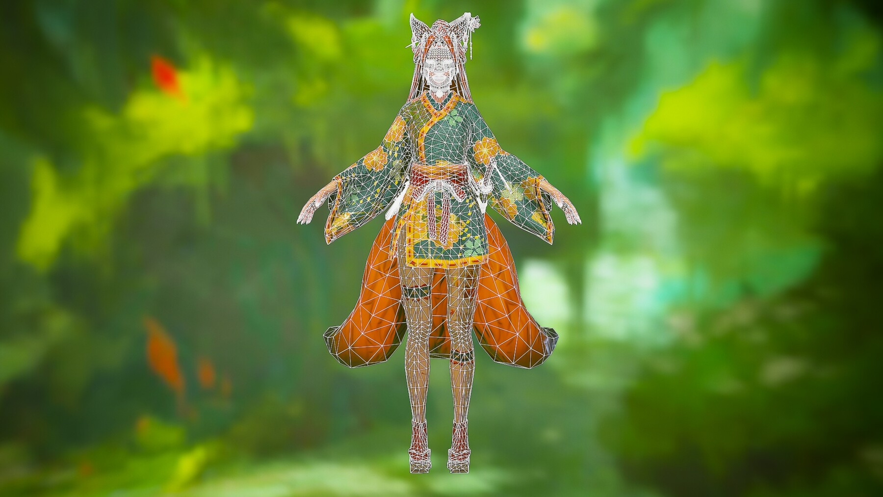 ArtStation - Forest and Night Kitsune - Game Ready Characters | Game Assets