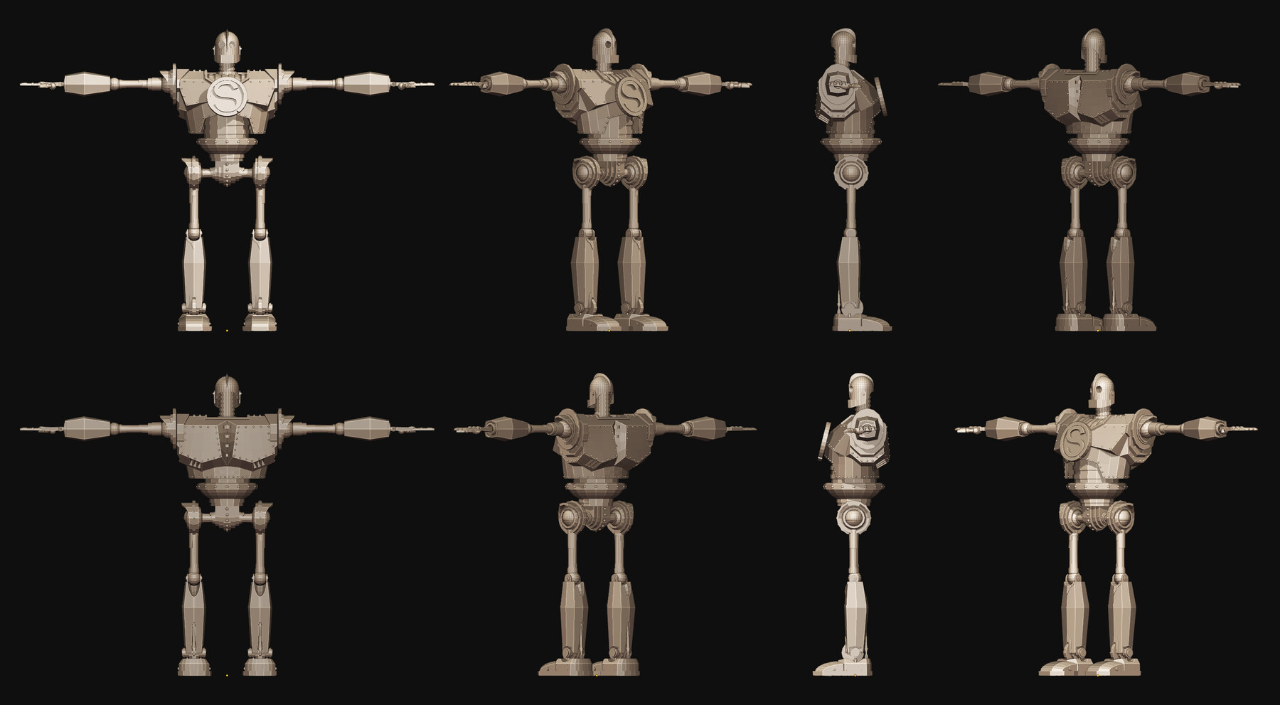 ArtStation - Iron Giant low poly model | Resources