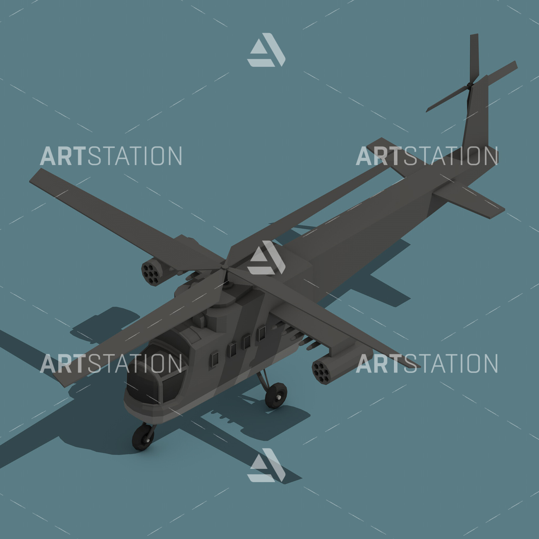 ArtStation - Low Poly Military Air Force Isometric Icon | Game Assets