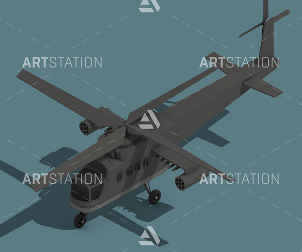 ArtStation - Low Poly Military Air Force Isometric Icon | Game Assets