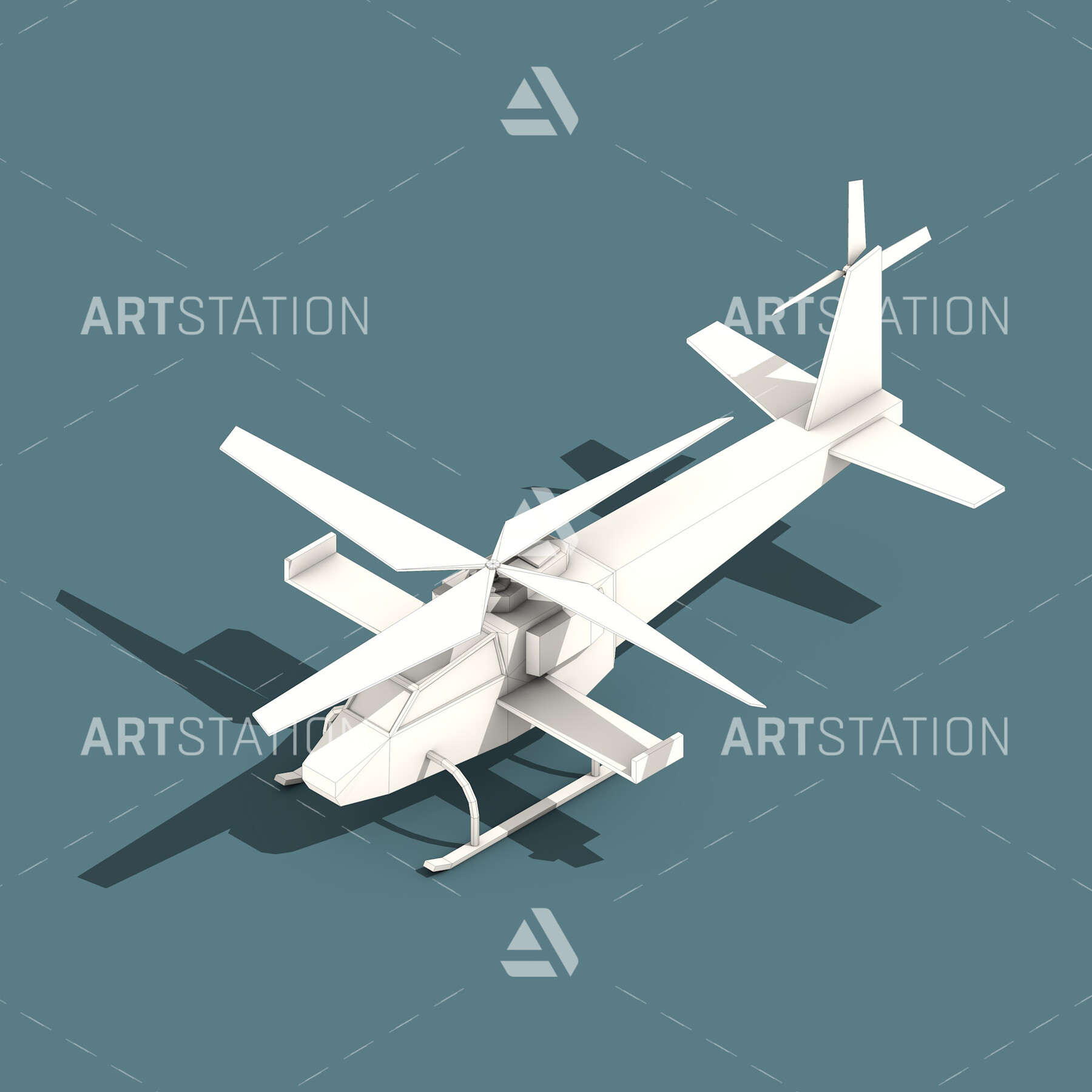 ArtStation - Low Poly Military Air Force Isometric Icon | Game Assets