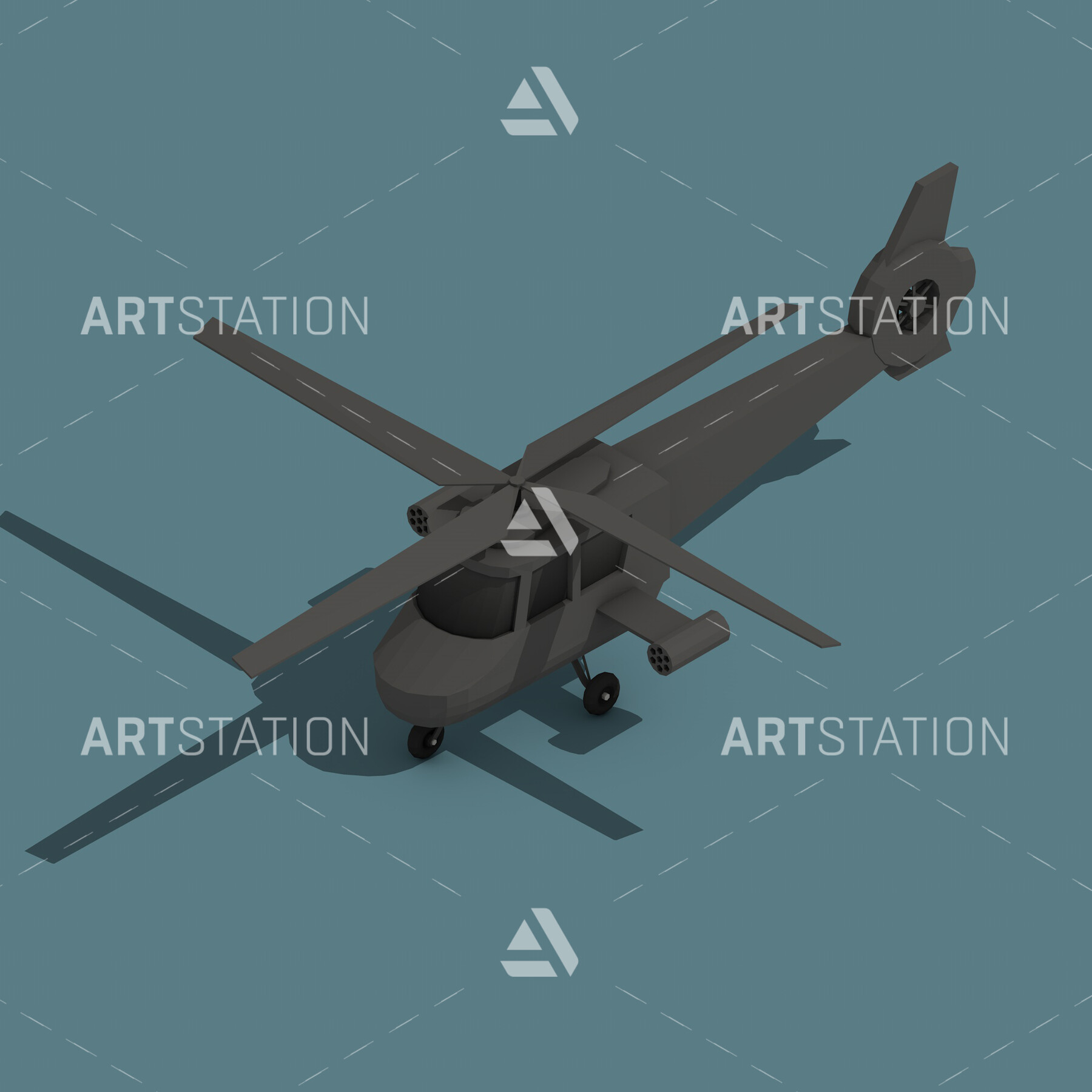 ArtStation - Low Poly Military Air Force Isometric Icon | Game Assets