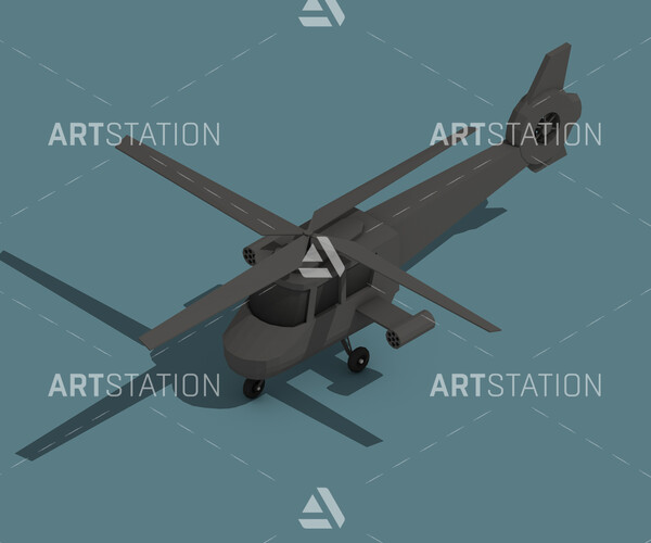 ArtStation - Low Poly Military Air Force Isometric Icon | Game Assets