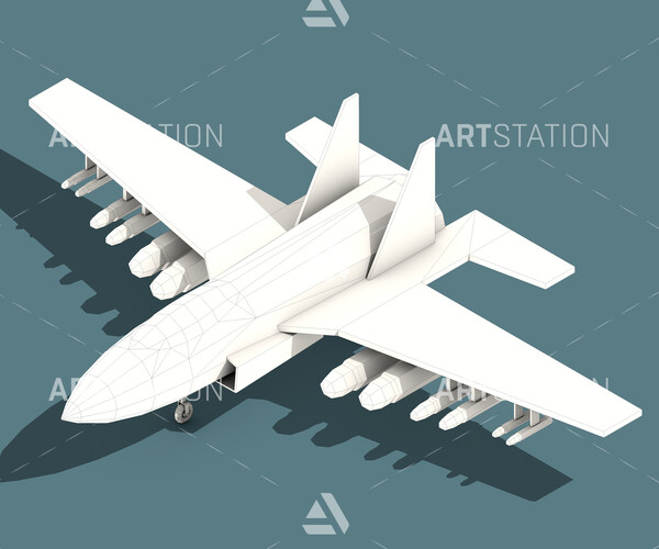 ArtStation - Low Poly Military Air Force Isometric Icon | Game Assets
