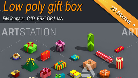 ArtStation - Low Poly Gift Box Isometric Icon | Game Assets