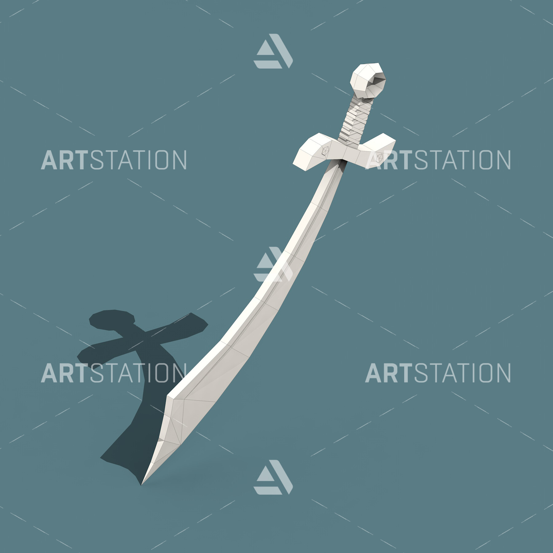 ArtStation - Low Poly Sword Isometric Icon | Game Assets