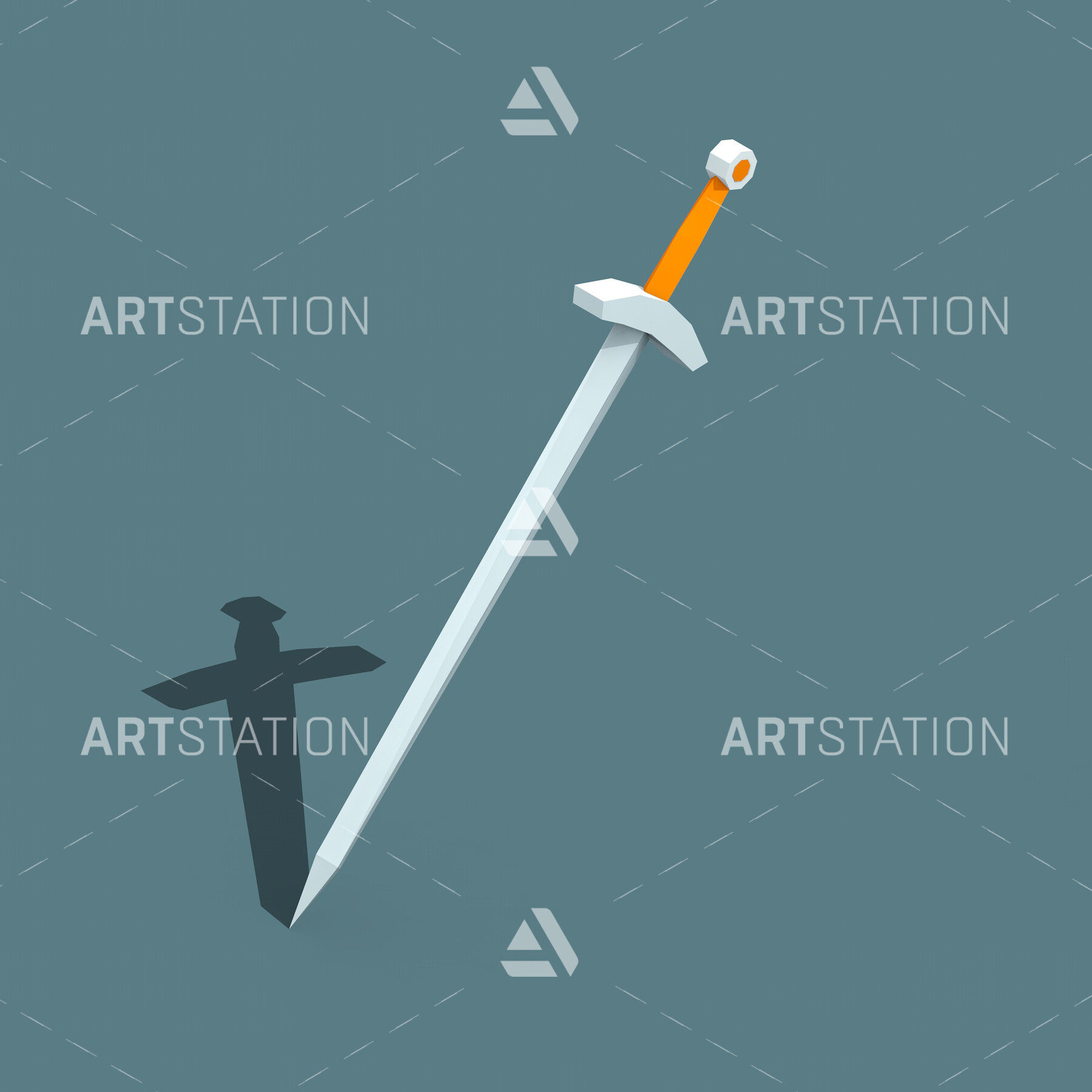 ArtStation - Low Poly Sword Isometric Icon | Game Assets
