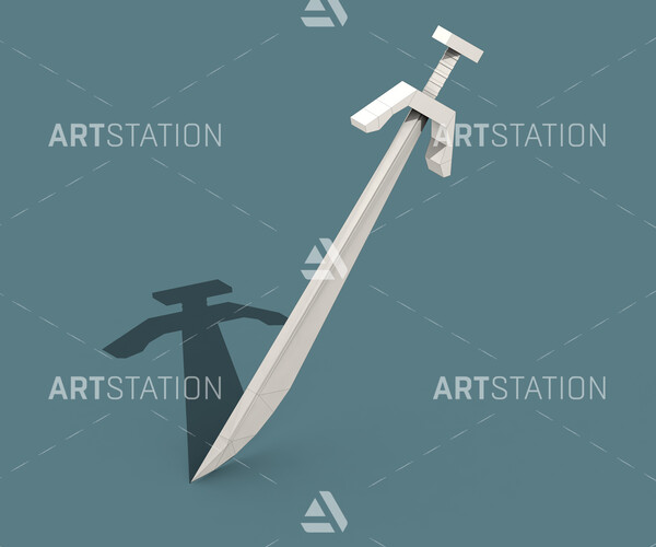 ArtStation - Low Poly Sword Isometric Icon | Game Assets