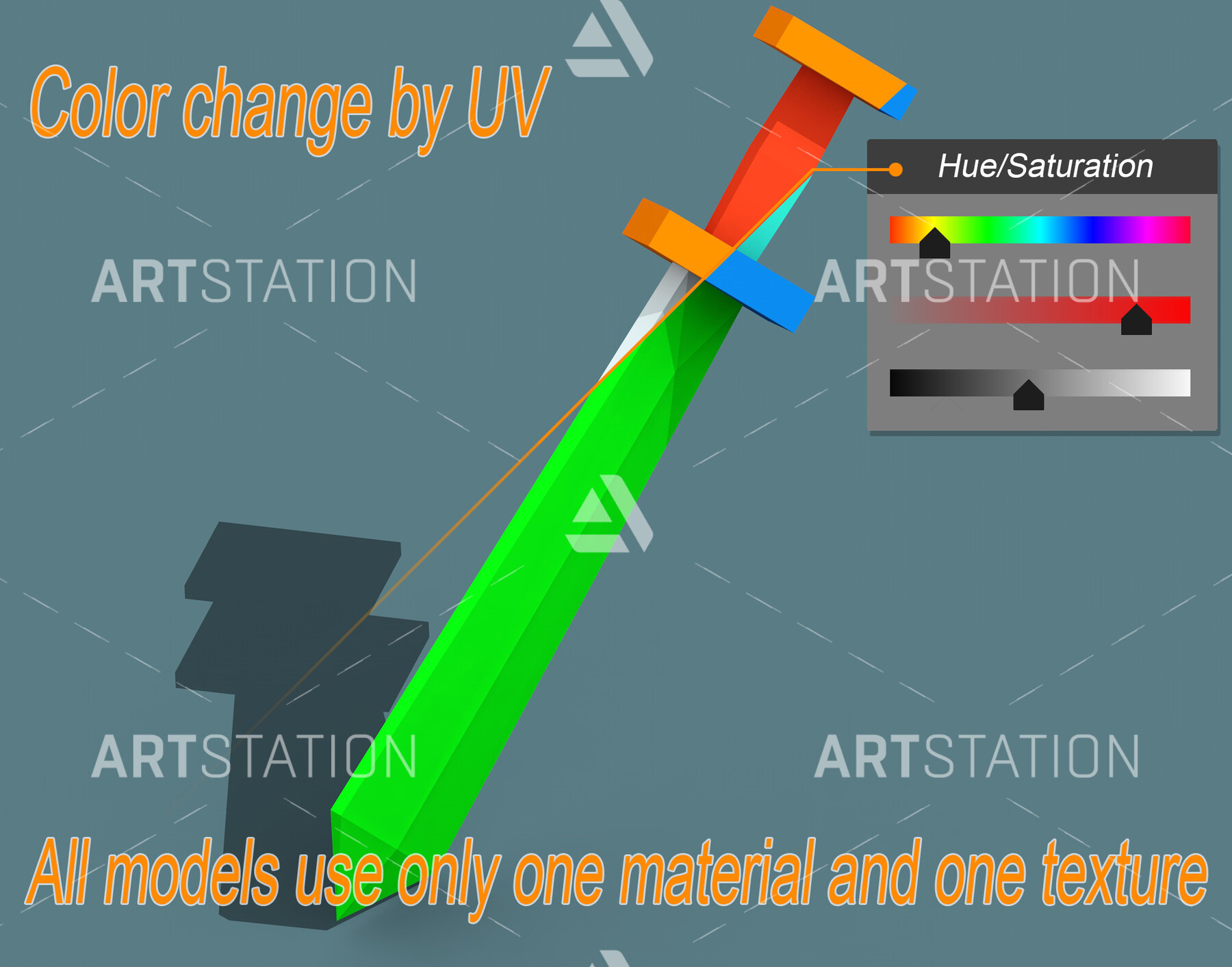 ArtStation - Low Poly Sword Isometric Icon | Game Assets
