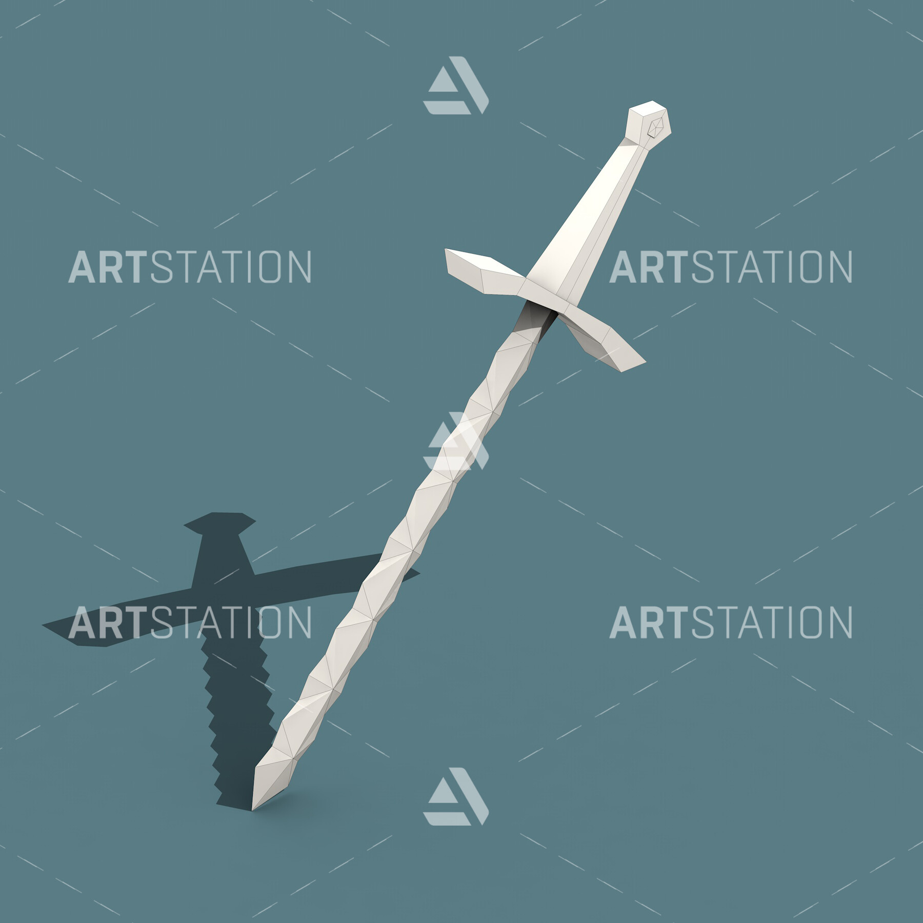 ArtStation - Low Poly Sword Isometric Icon | Game Assets