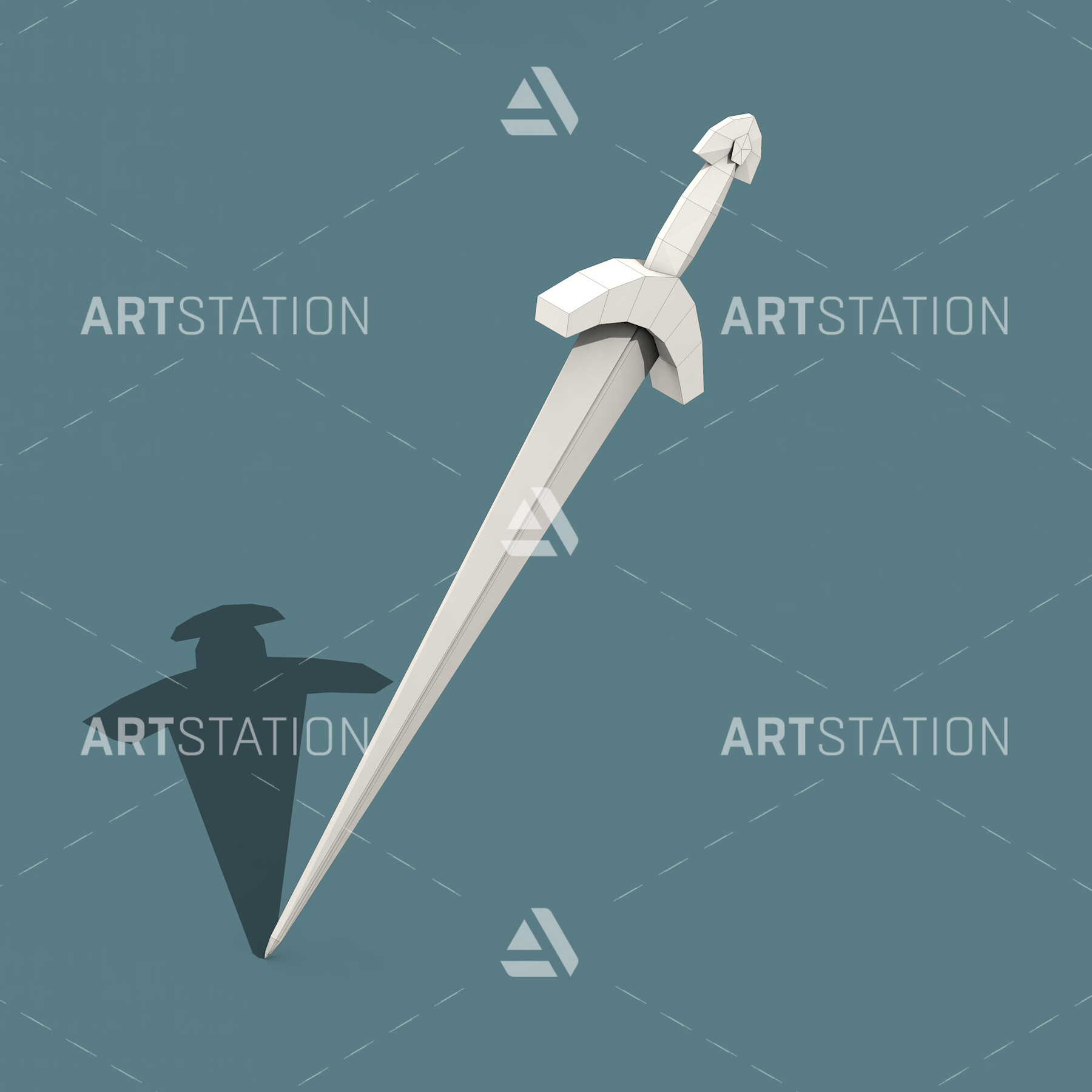 ArtStation - Low Poly Sword Isometric Icon | Game Assets
