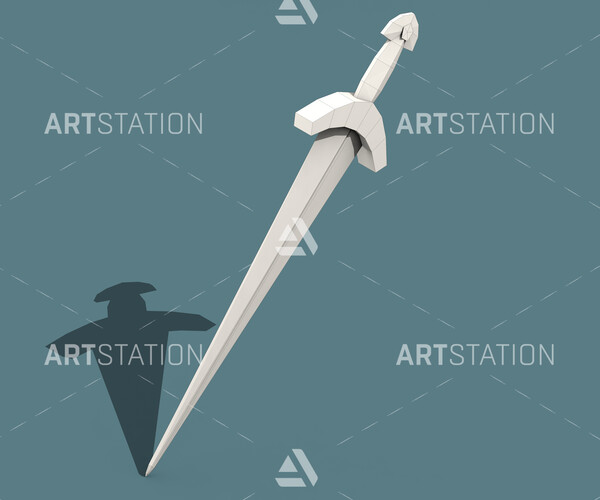 ArtStation - Low Poly Sword Isometric Icon | Game Assets