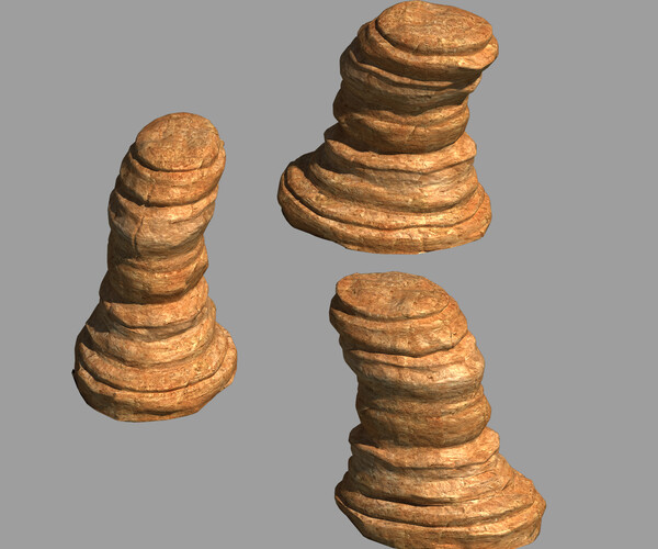 ArtStation - Desert - Mountain - Wind Stone 01 | Game Assets