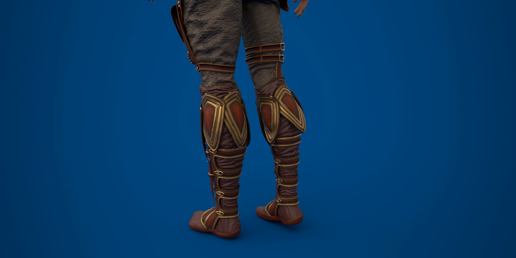 ArtStation - Leather costume with bandana | Game Assets