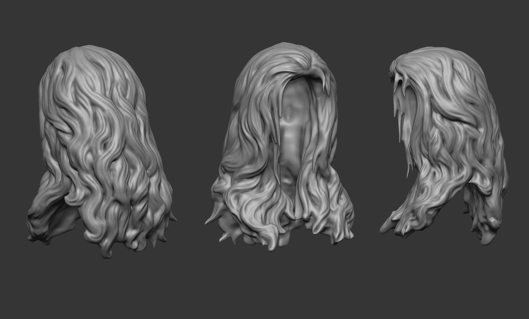 ArtStation - Female Bust with Hair | Resources
