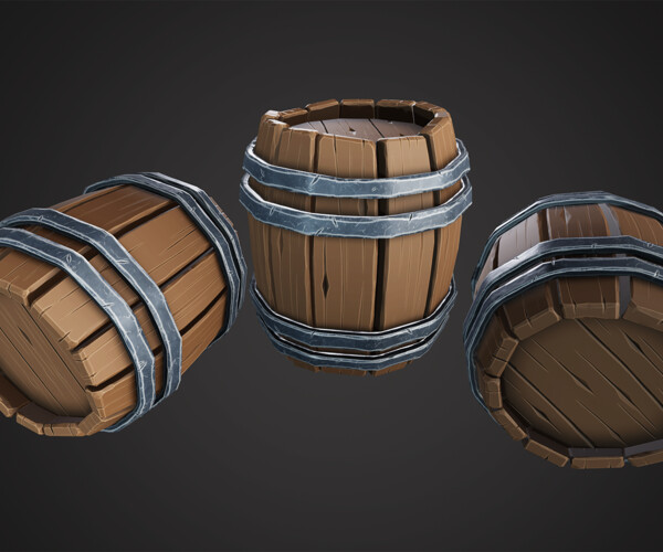 ArtStation - Stylized Wooden Barrel | Game Assets