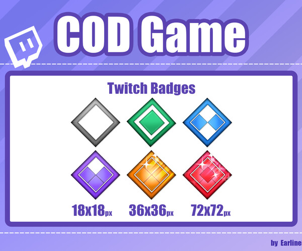 ArtStation - 6x COD TWITCH Sub Badges | Artworks