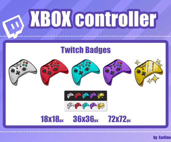ArtStation - 5x XBOX Controller TWITCH Sub Badges | Artworks