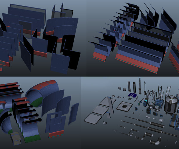 ArtStation - Modular Tech Model Set | Game Assets