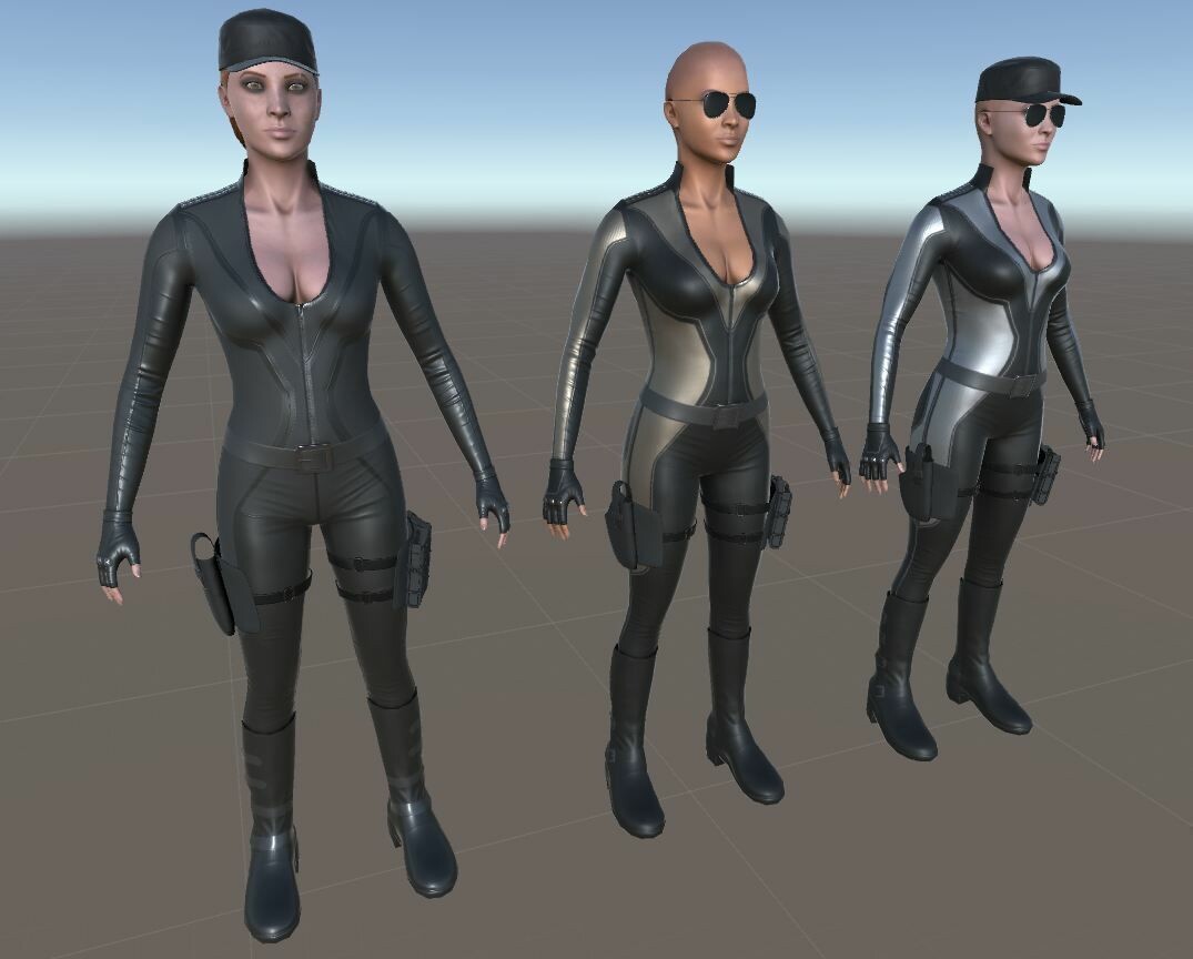 ArtStation - Customizable Female Soldier Modern Style | Game Assets