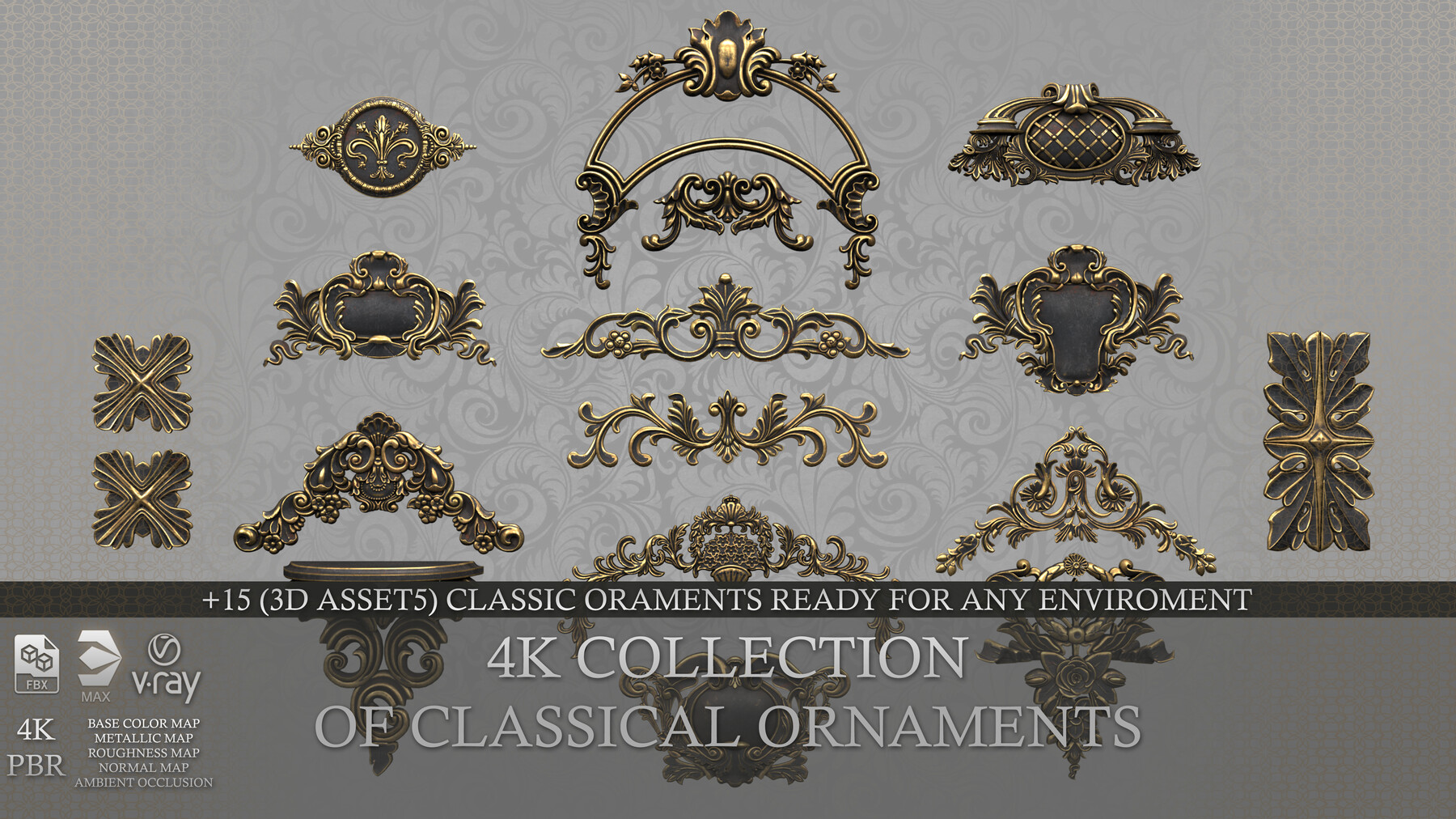 ArtStation - 4K Classical Ornaments | Resources