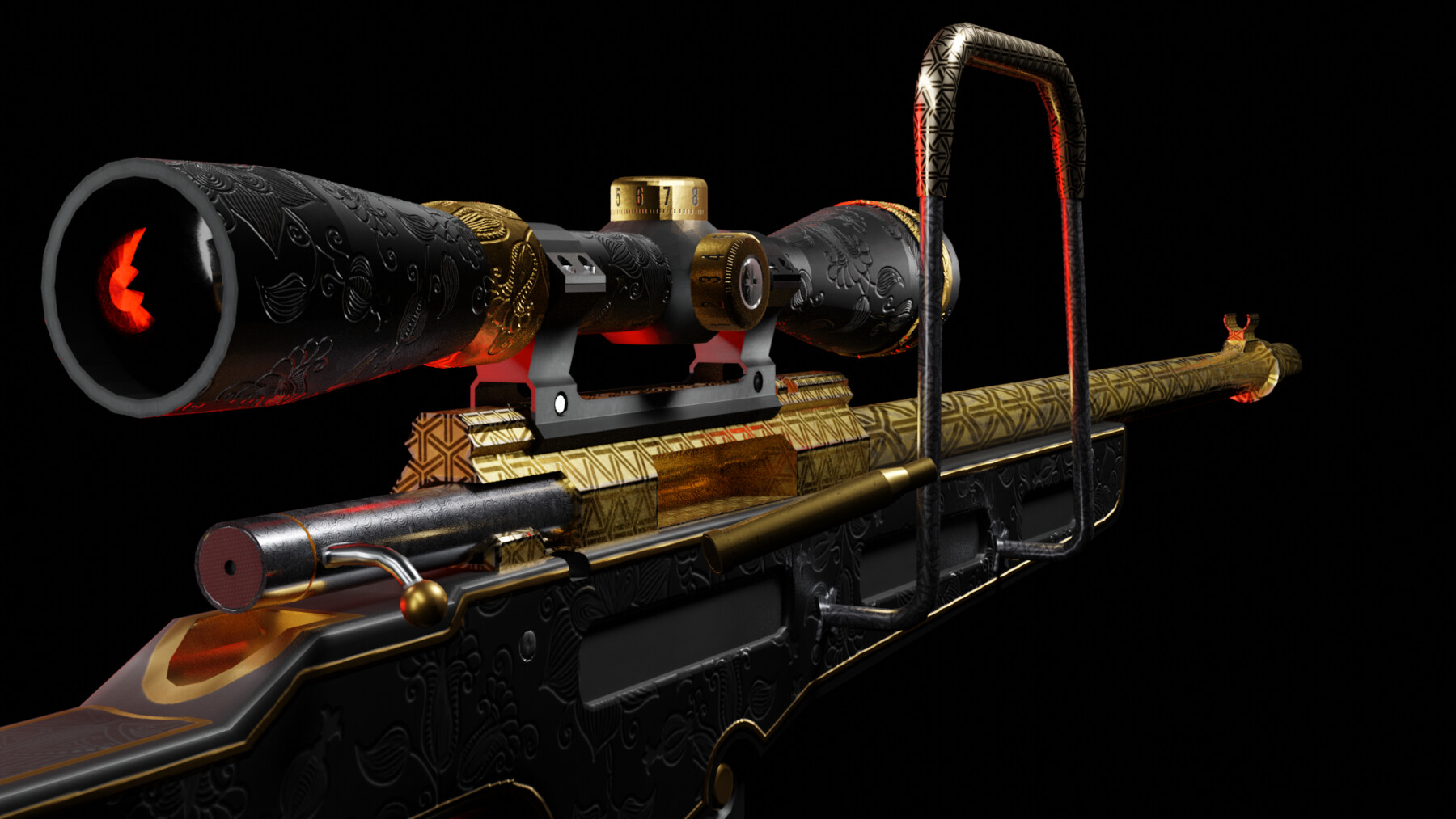 ArtStation - SV98 Golden Horn | Game Assets