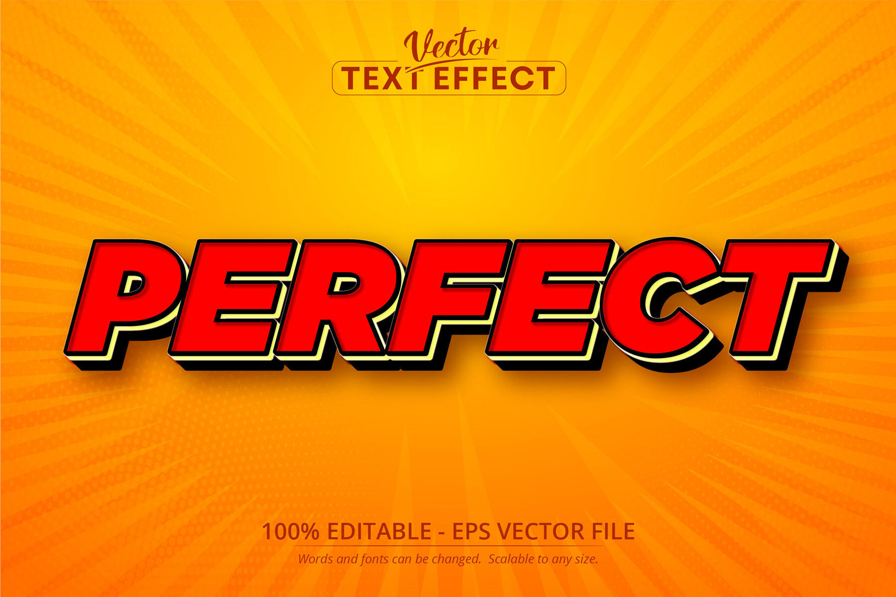 ArtStation - Perfect text, cartoon style editable text effect | Artworks