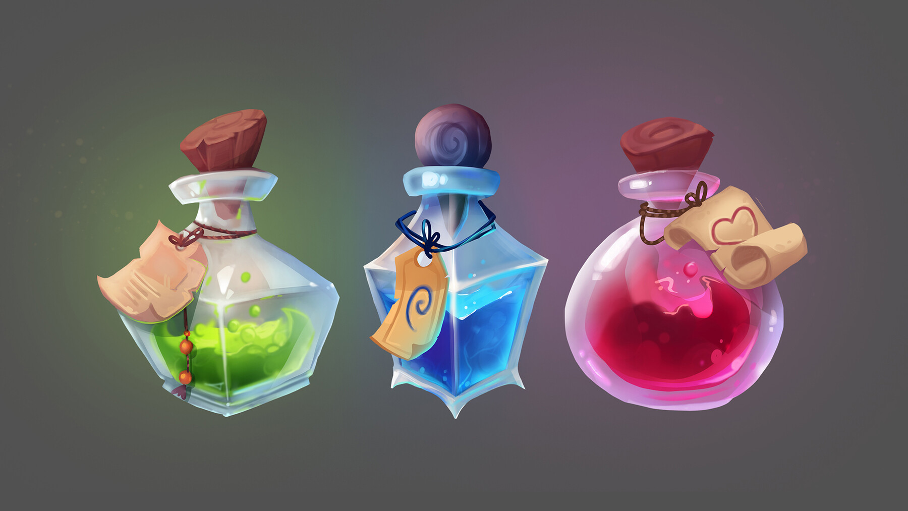 ArtStation - Fantasy Potion Game Items | Game Assets