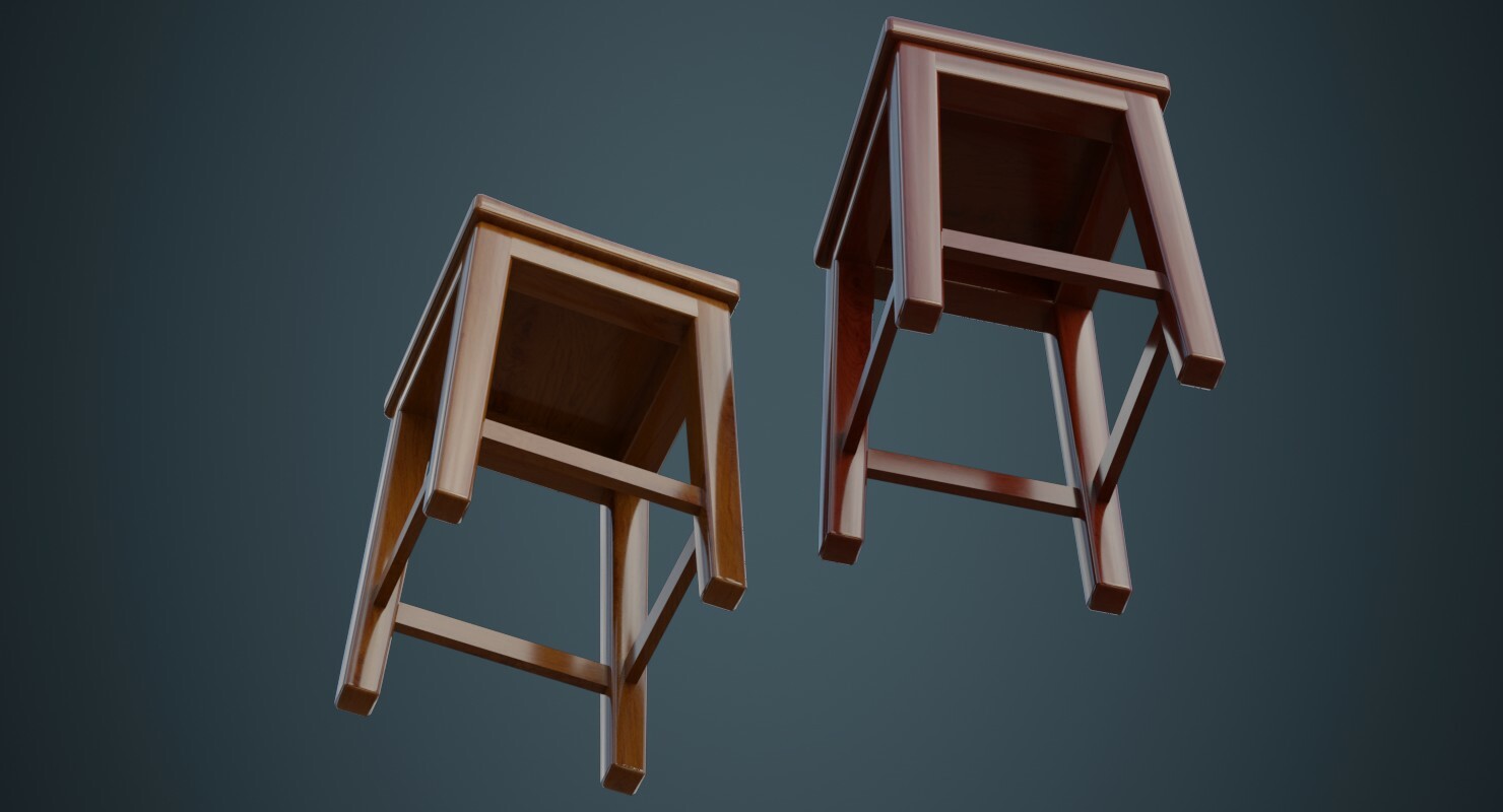 ArtStation - Stool 1A | Game Assets