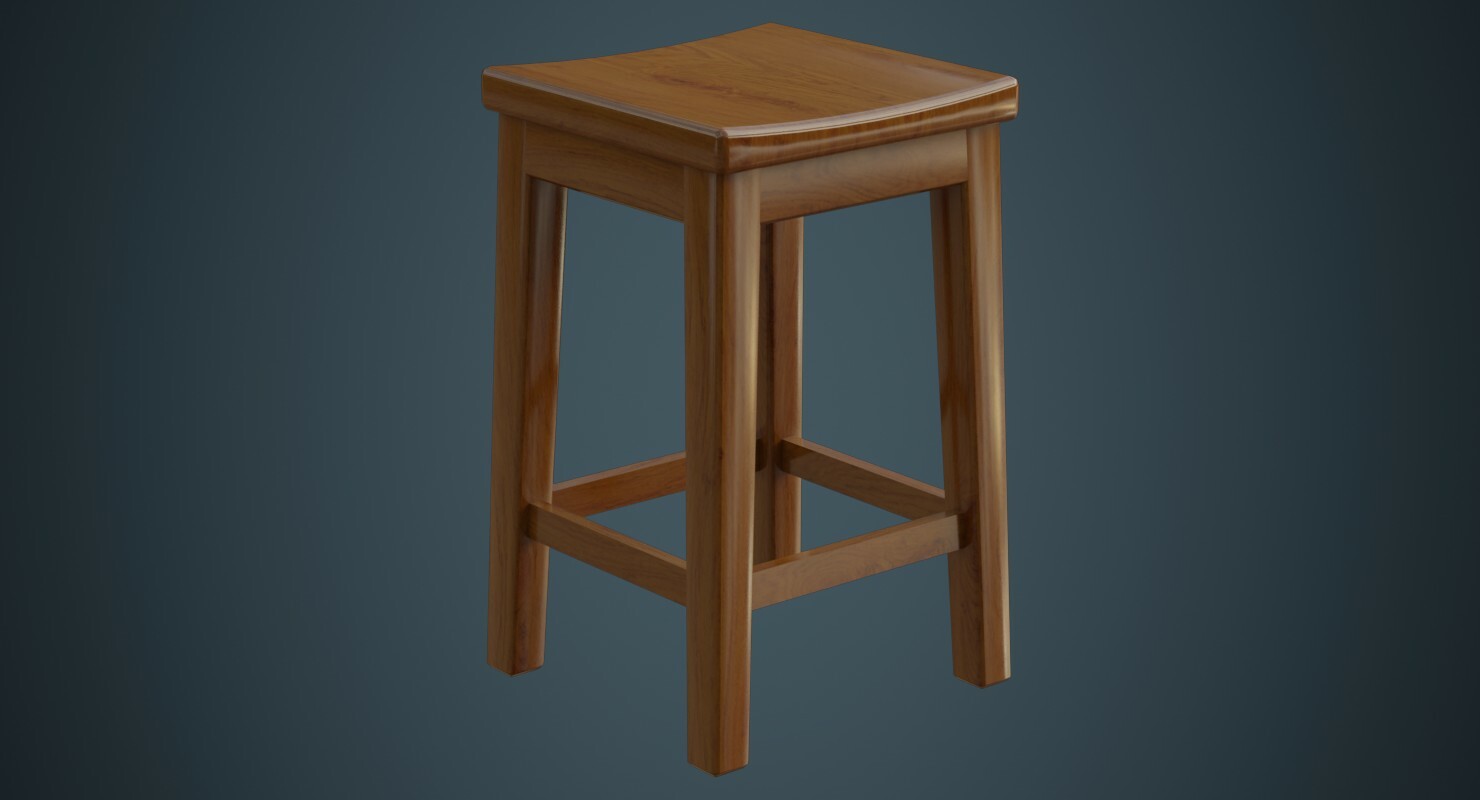 ArtStation - Stool 1A | Game Assets