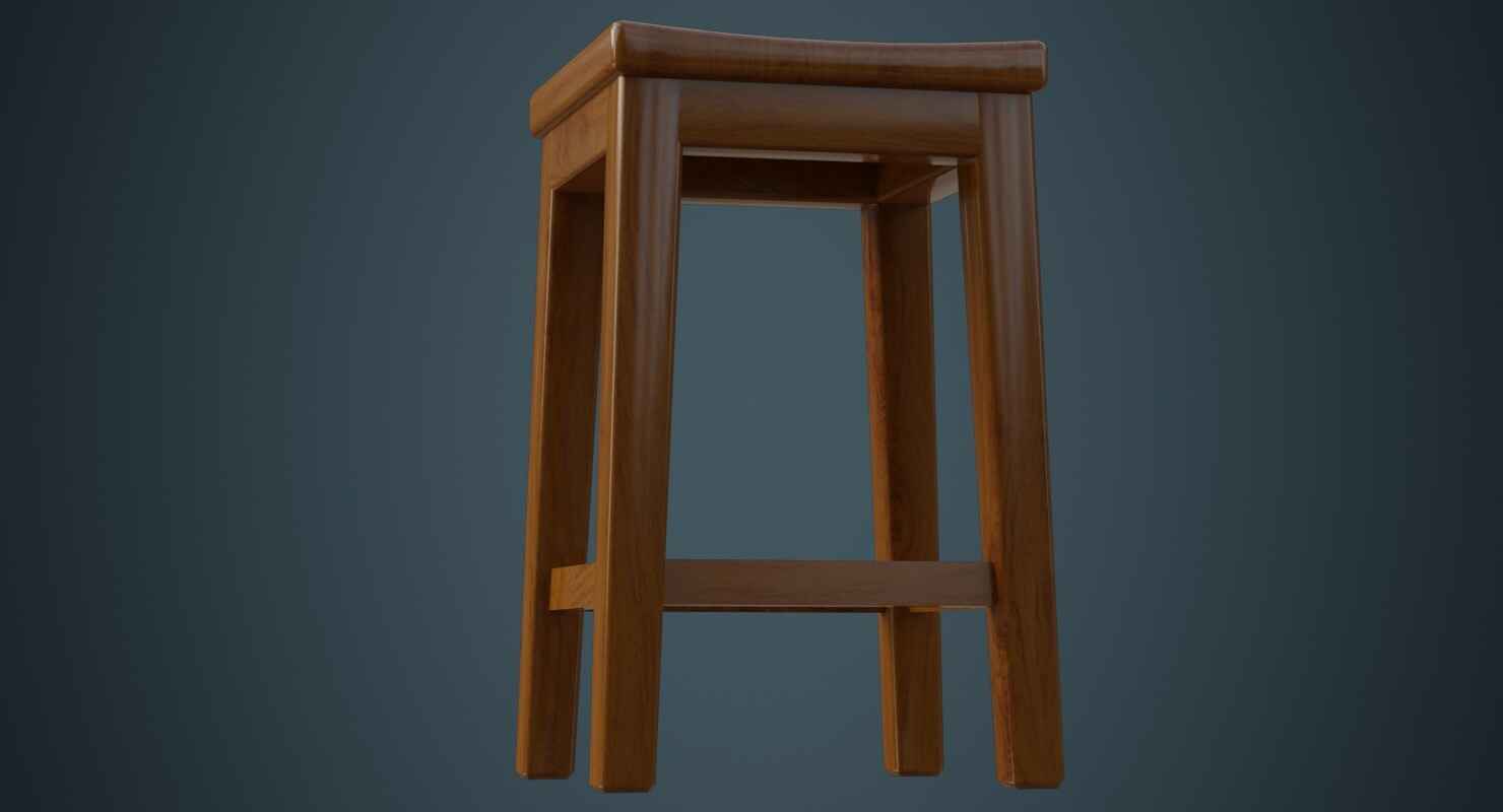 ArtStation - Stool 1A | Game Assets