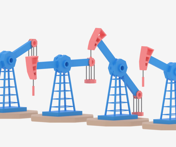 ArtStation - Cartoon Oil Pump Jack | Resources
