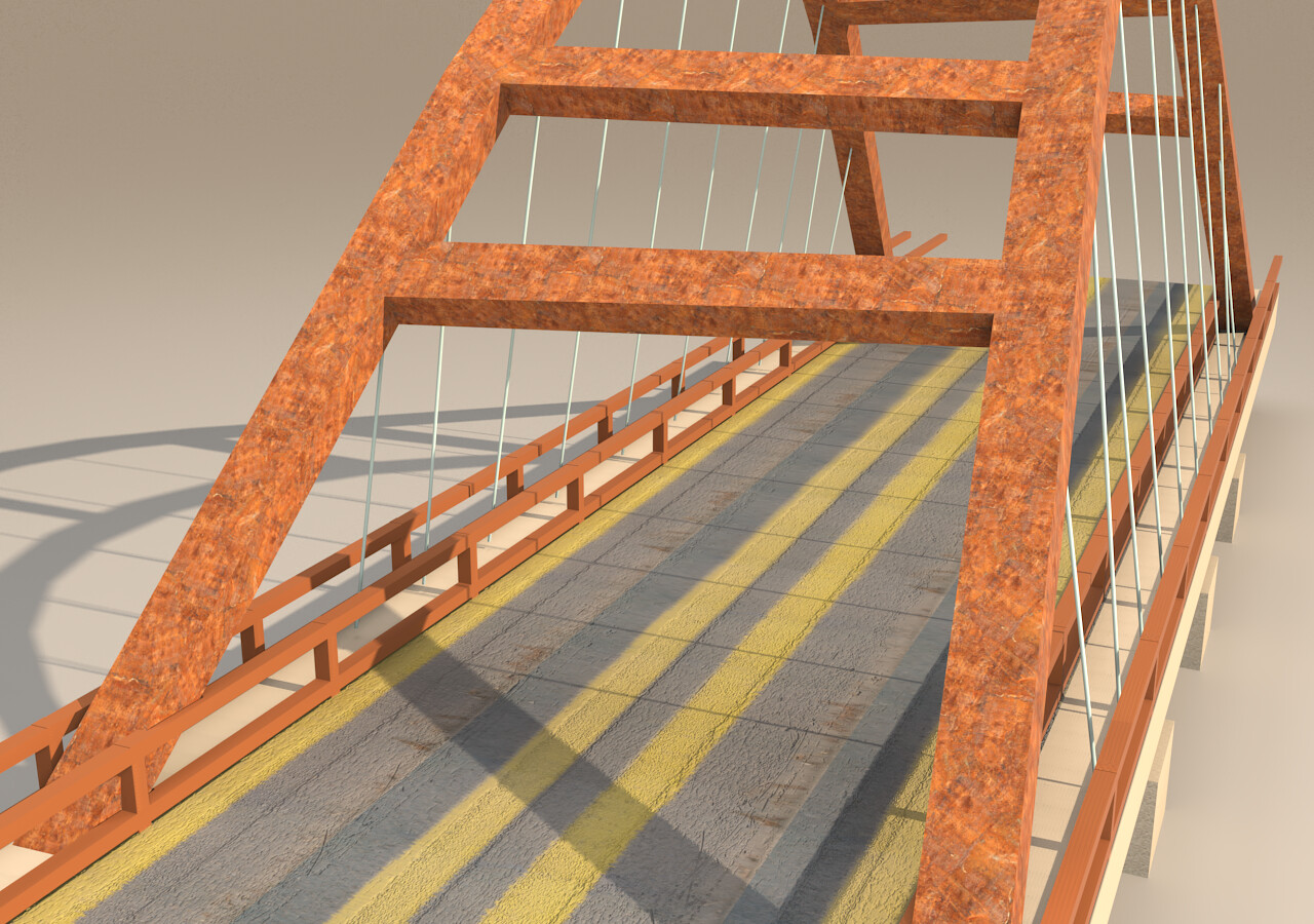 ArtStation - bridge Low-poly 3D model | Resources