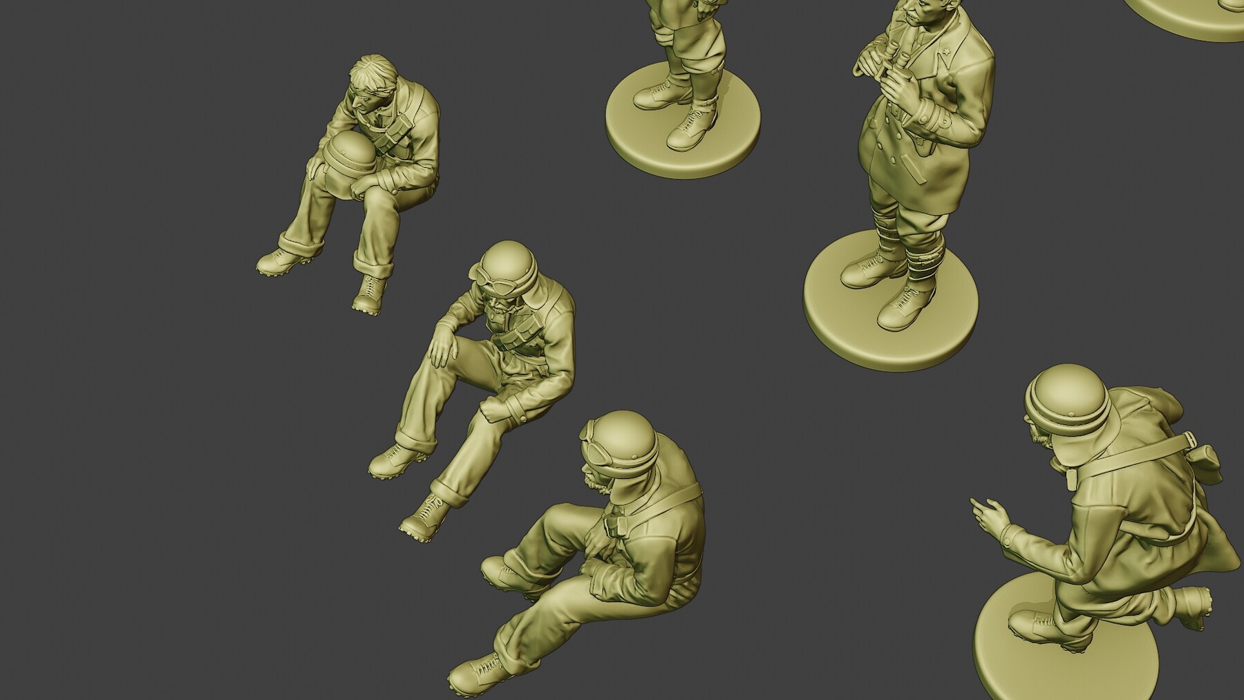 ArtStation - Italian Tank Crew ww2 ITCU1 Pack 1 | Resources