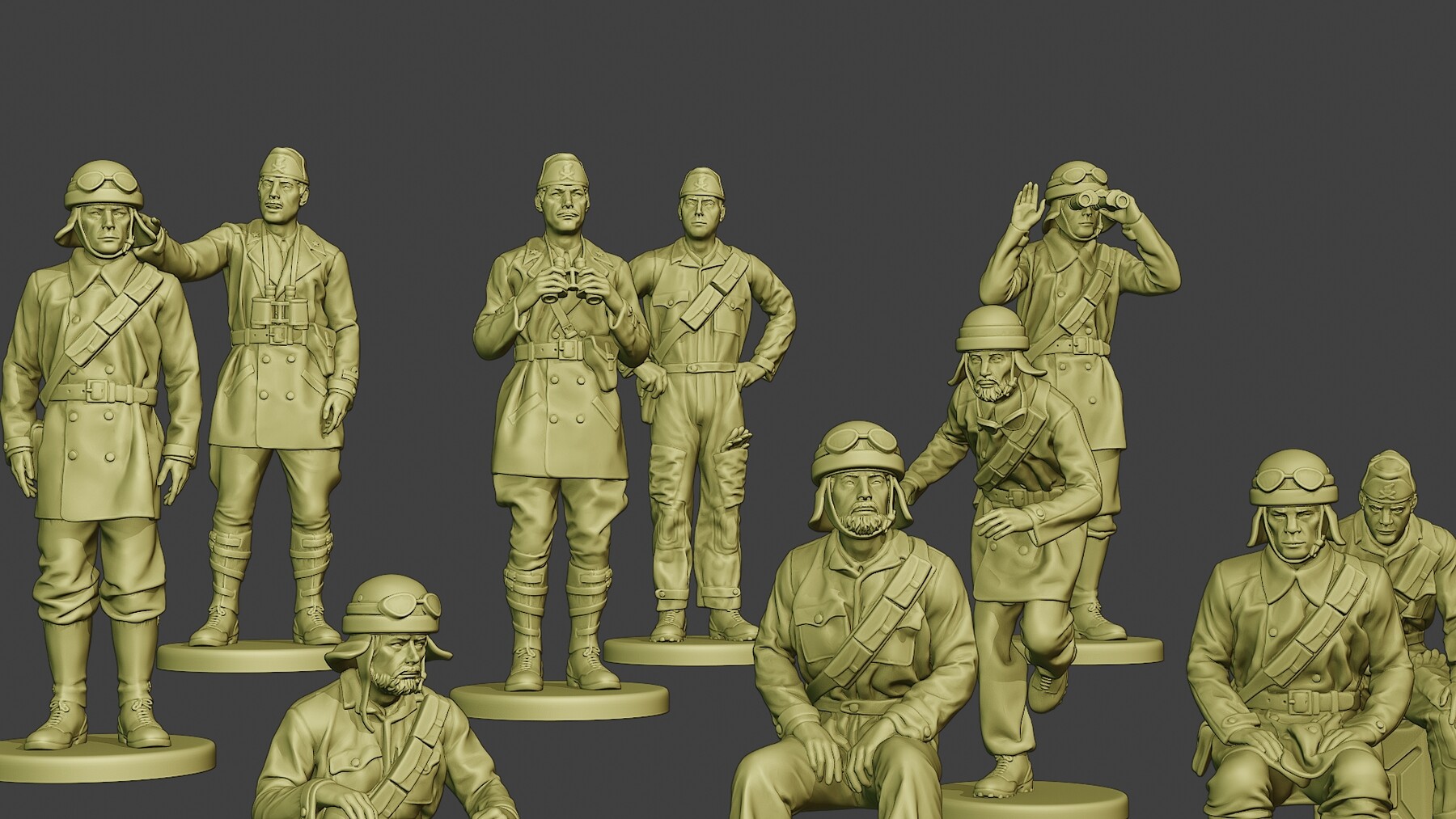 ArtStation - Italian Tank Crew ww2 ITCU1 Pack 1 | Resources