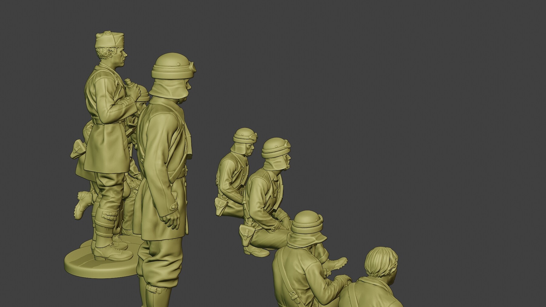 ArtStation - Italian Tank Crew ww2 ITCU1 Pack 1 | Resources