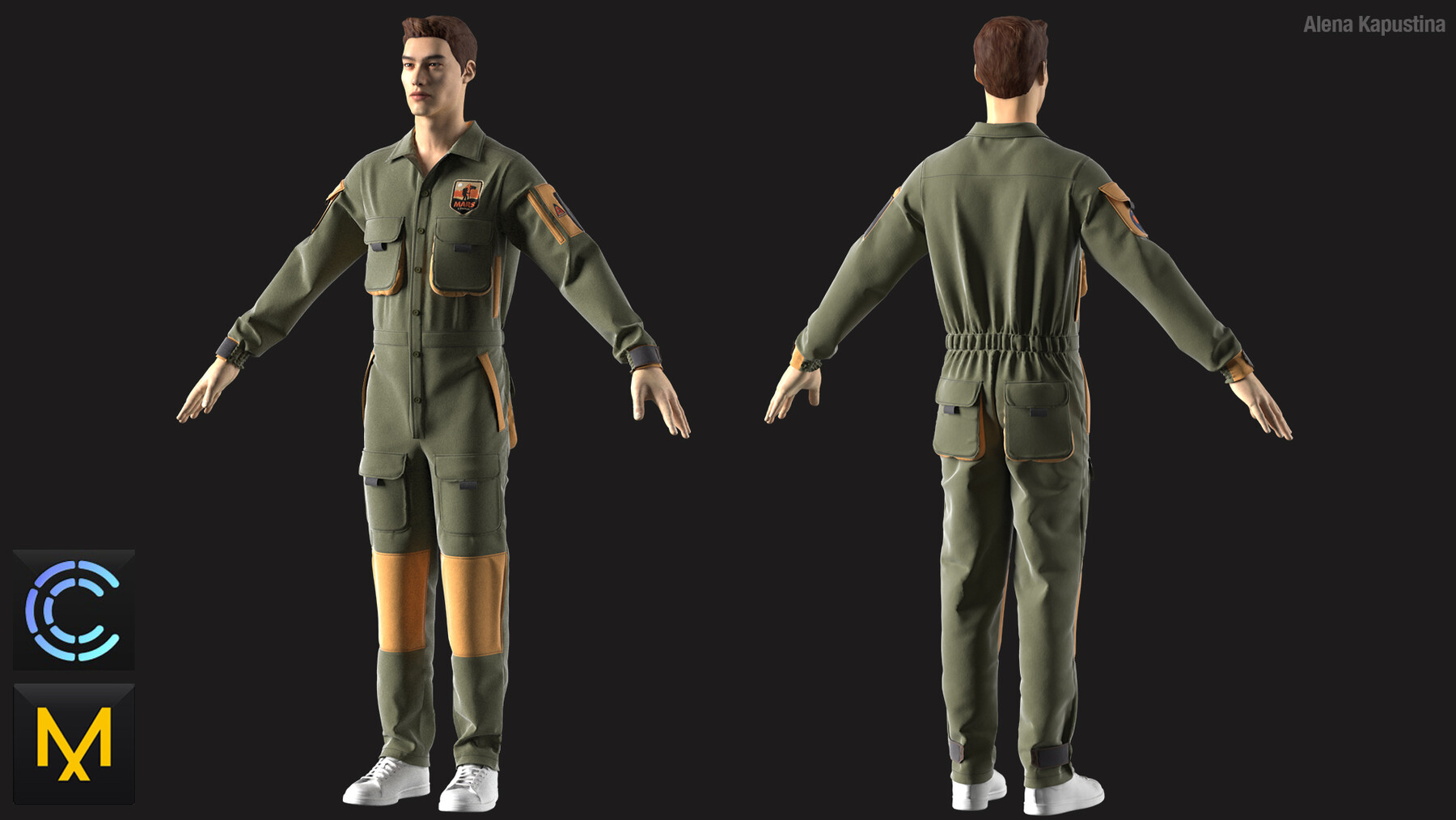 ArtStation - Men's overalls / Marvelous Designer / Clo 3D project + obj ...