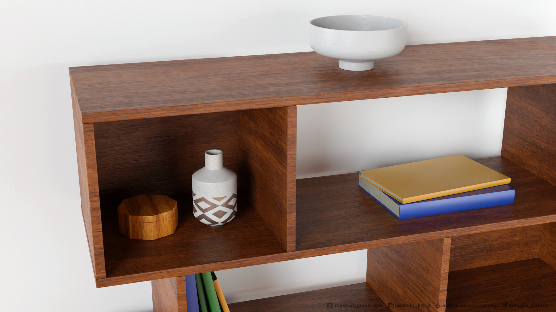 ArtStation - Bookshelf | 3D model | 2k Textures | Resources