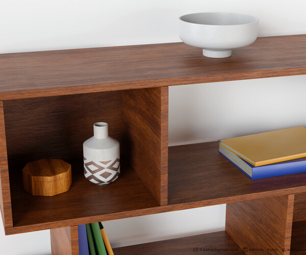 ArtStation - Bookshelf | 3D model | 2k Textures | Resources