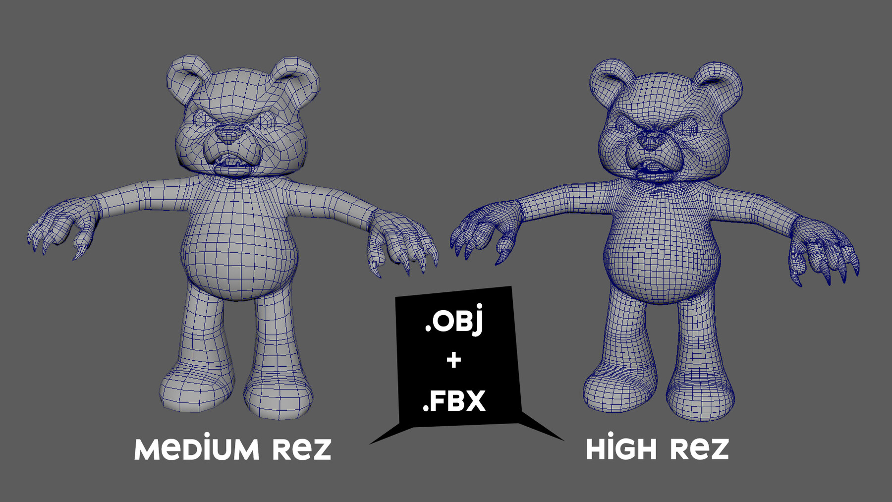 ArtStation - Cartoon Bear Base Mesh | Resources